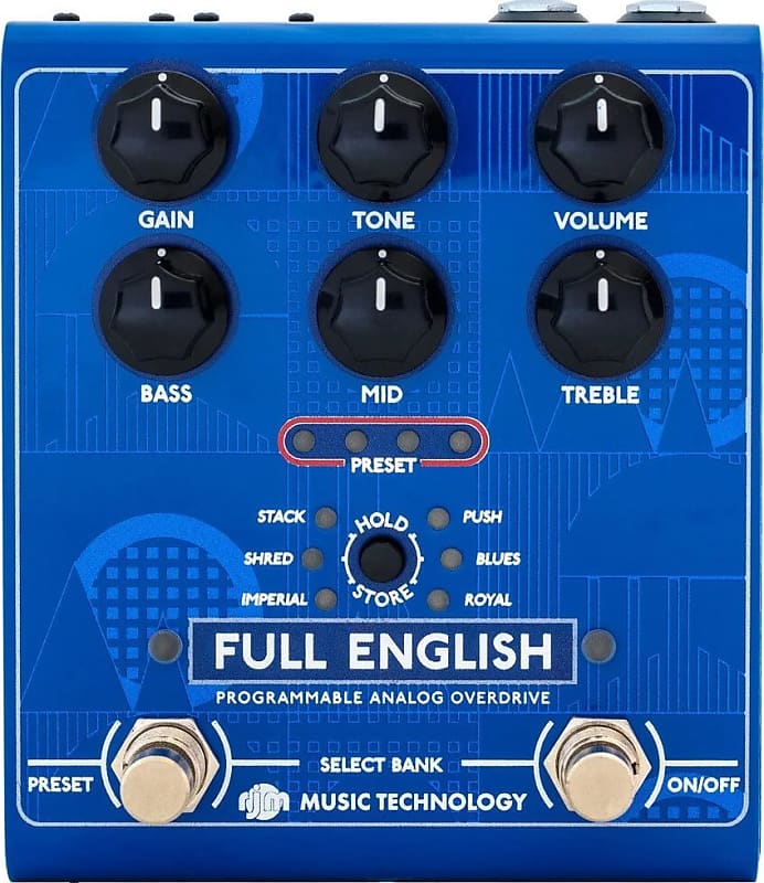 RJM Full English Programmable Analog Overdrive Blue | Reverb