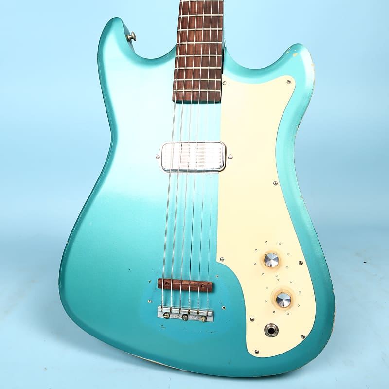 1960s Silvertone (Kay) 1413L Turquoise Green Vintage Electric | Reverb