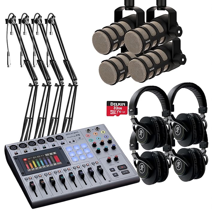 Zoom P8 Professional Podcast Bundle - 4 Users | Reverb