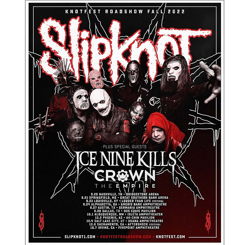 SLIPKNOT Knotfest Tour 2022 Ltd Ed New RARE Poster! ICE NINE | Reverb