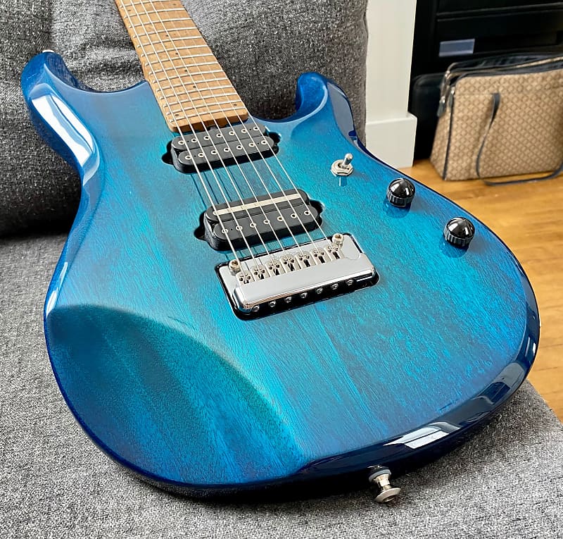 Ernie Ball Music Man JP7NB - PDN Neptune Blue Roasted | Reverb Canada