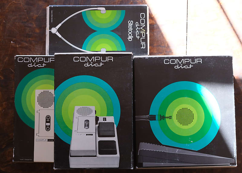 Compur Dict 4480 1975 Cream Vintage Mini Cassette Dictaphone | Reverb