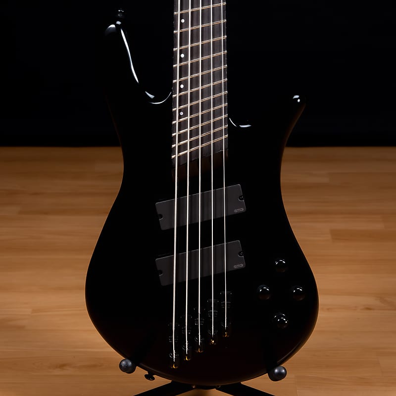 Spector NS Dimension HP 5 Bass Guitar - Solid Black Gloss SN | Reverb