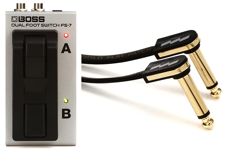 Boss FS-7 Dual Foot Switch Bundle with EBS PG-28 Premium Gold | Reverb