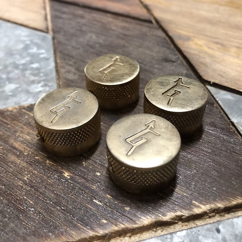 Real Life Relics Gretsch Aged Gold USA Arrow Knobs (Set of 4) | Reverb