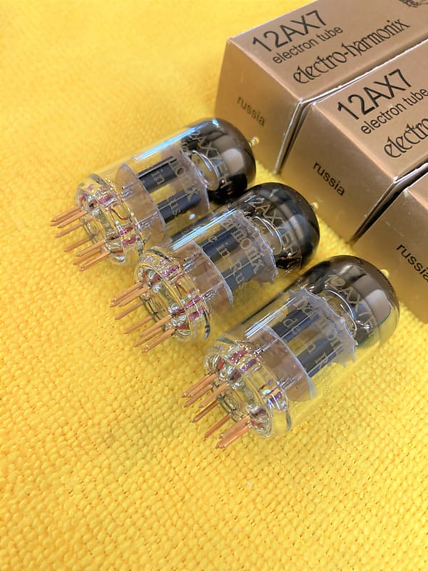 3x Electro-Harmonix 12AX7 Gold Preamp Tubes - New w/Matched | Reverb