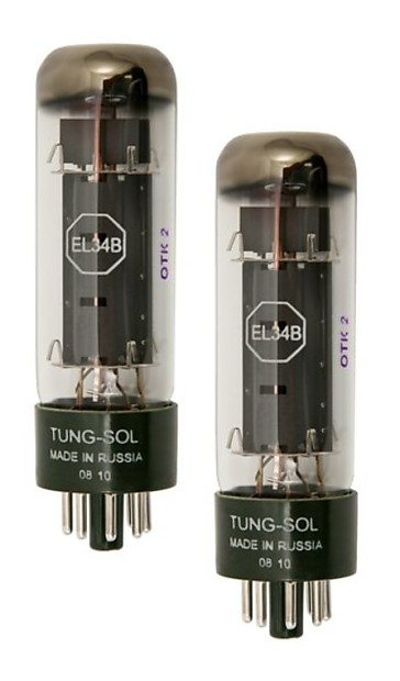 Tung-Sol EL34B Tubes Matched Pair | Reverb
