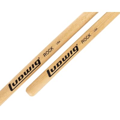 Ludwig Drum Sticks Hickory Wood Tip Rock | Reverb