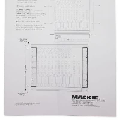 Mackie RM1402-VLZ Rack Mount Kit For 1402-VLZ3 + 1402-VLZPRO | Reverb