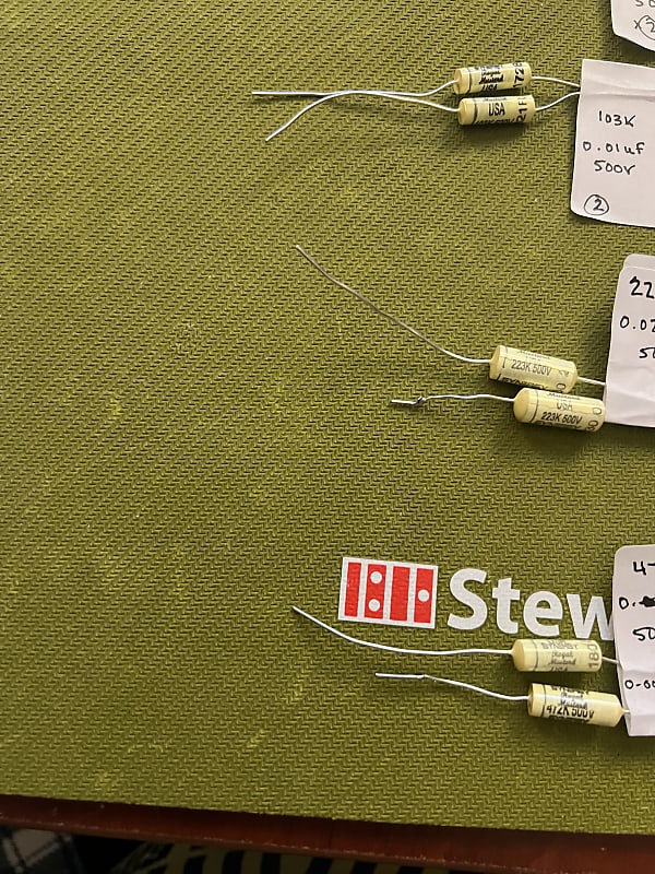 Synergy Royal mustard capacitors 8 caps in total see pics | Reverb