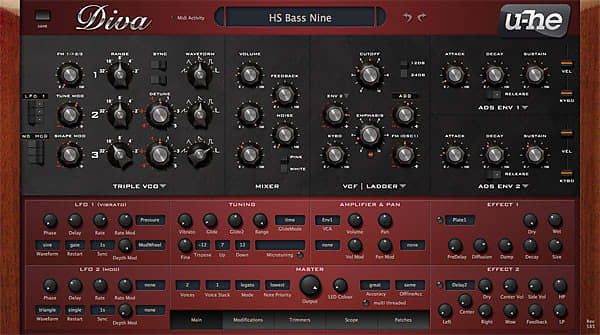 U-He Diva Software Card | Reverb