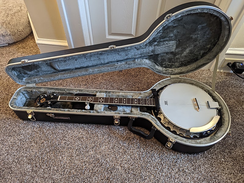 Oscar Schmidt OB5-M 5-String Resonator, Mahogany, WITH CASE | Reverb