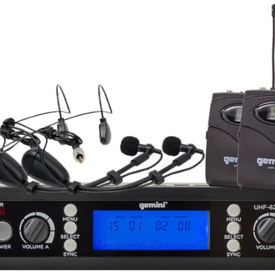Gemini UHF-6200HL Dual Channel Wireless UHF PLL System with 2 | Reverb