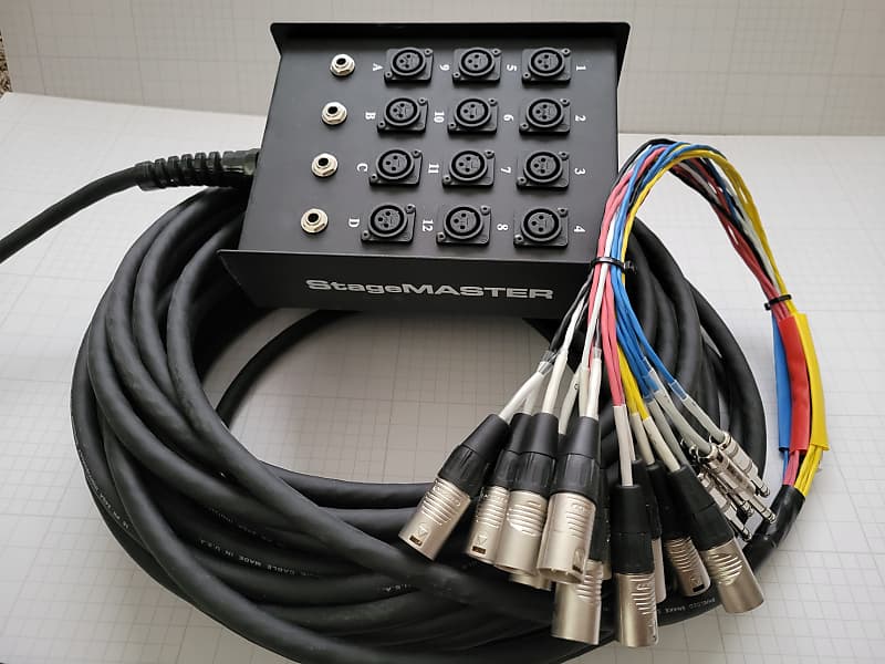 Pro Co StageMASTER Stagebox Snake 12 CH Input 4 Out 100' | Reverb