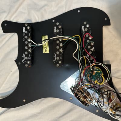 Fender SCN Loaded Pickguard Black with S-1 Switch | Reverb