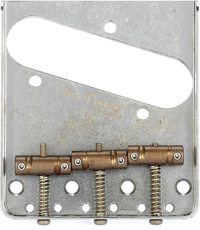 Gotoh BS-TC1 T-style Bridge - Aged Chrome | Reverb