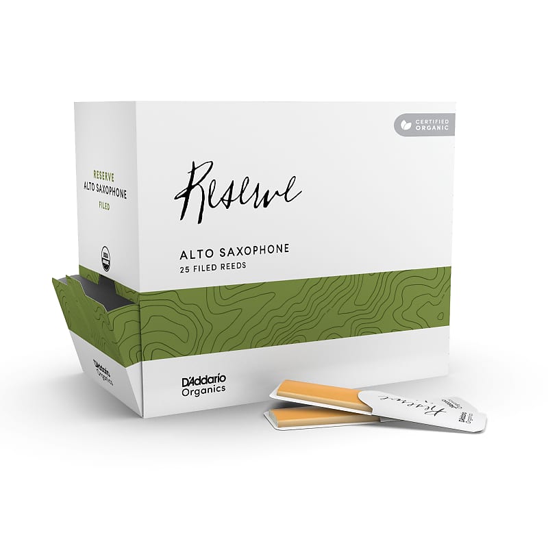 D'Addario Organic Reserve Alto Saxophone Reeds, Strength | Reverb