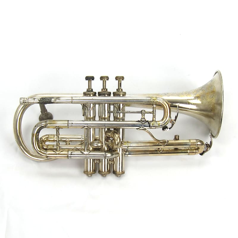 Buescher Silver Plated Cornet | Reverb