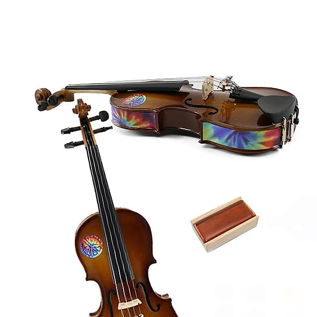 Violin Rosin W/Tie Die Violin Skins 4/4 Size (Violin not | Reverb