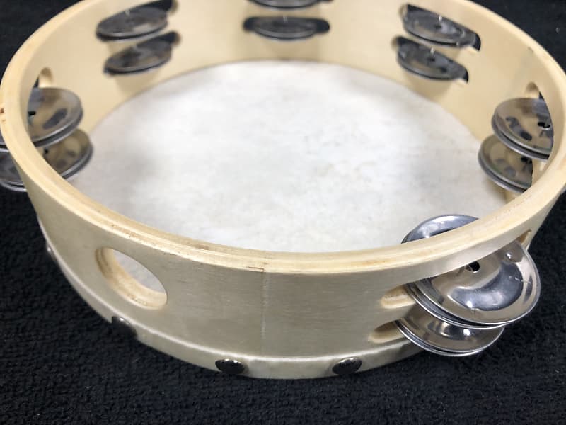 8" (20cm) double row wood tambourine | Reverb