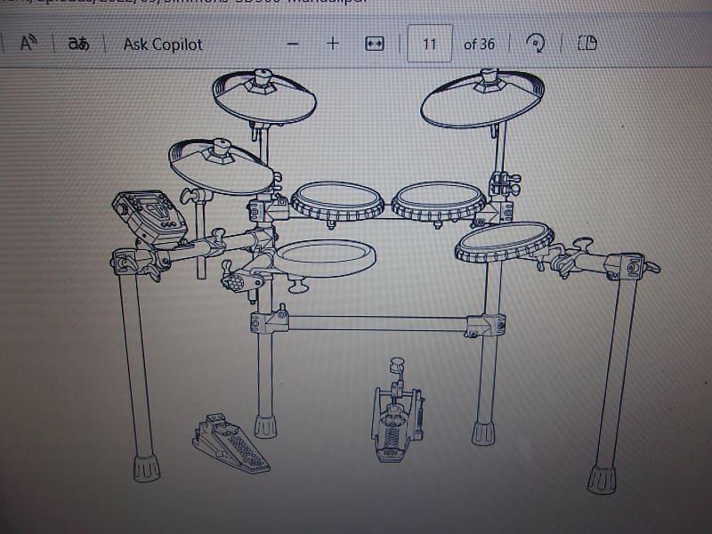 Excellent Simmons SD500 Electric Drum Set w/ Extras | Reverb