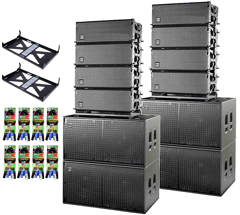 8x D.A.S Event-210A Dual 8" Powered Line Array + 4x Event | Reverb