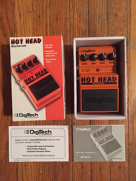 Digitech Hot Head Distortion DHH Black and Orange | Reverb UK