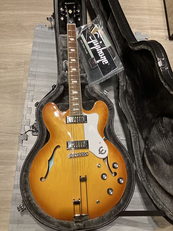 Epiphone Riviera with hard shell case 2023 Royal tan | Reverb