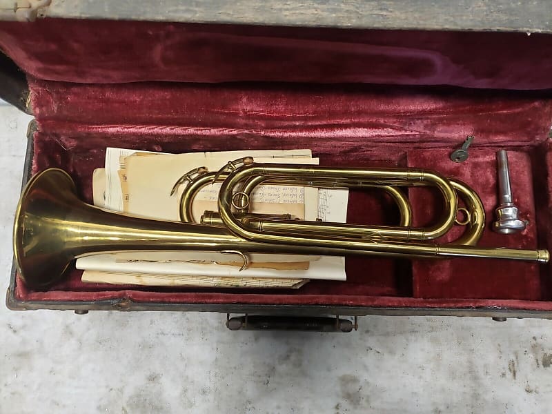 Amazing Collectible Valve Bugle With Paperwork, Vintage, Key | Reverb