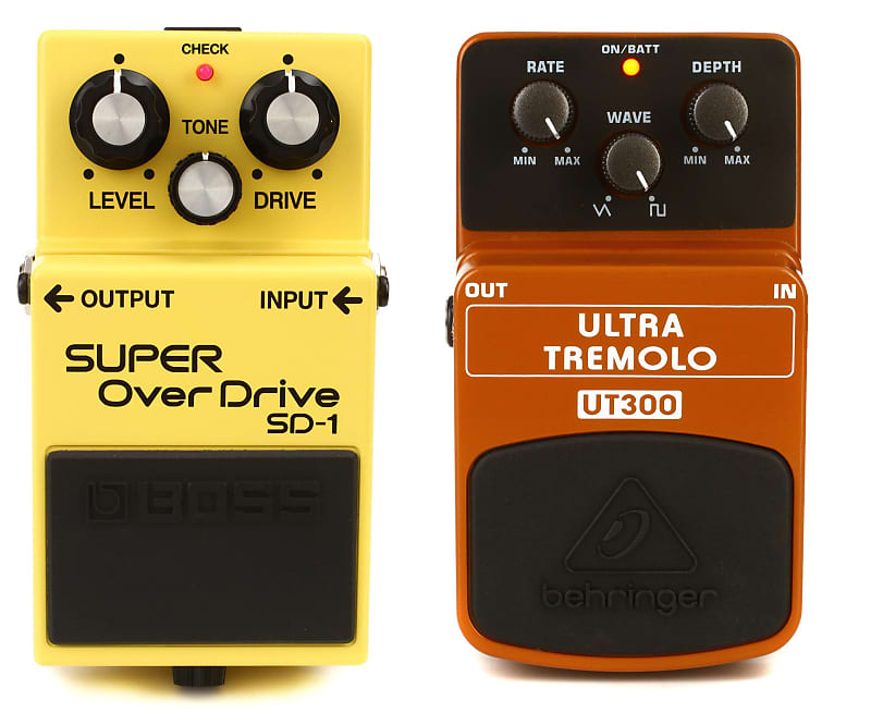 Boss SD-1 Super Overdrive Pedal Bundle with Behringer UT300 | Reverb
