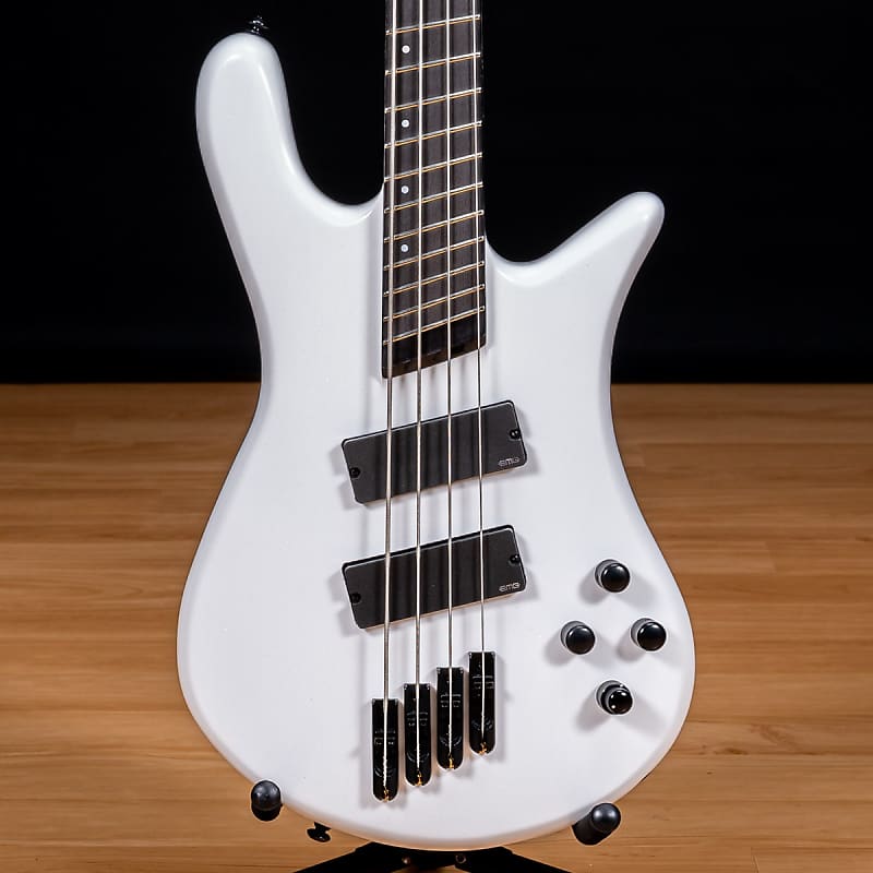 Spector NS Dimension HP 4 Bass Guitar - White Sparkle Gloss | Reverb