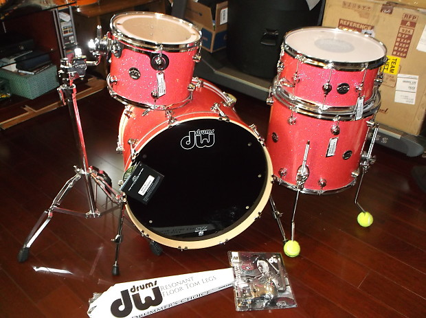 pink dw drum set