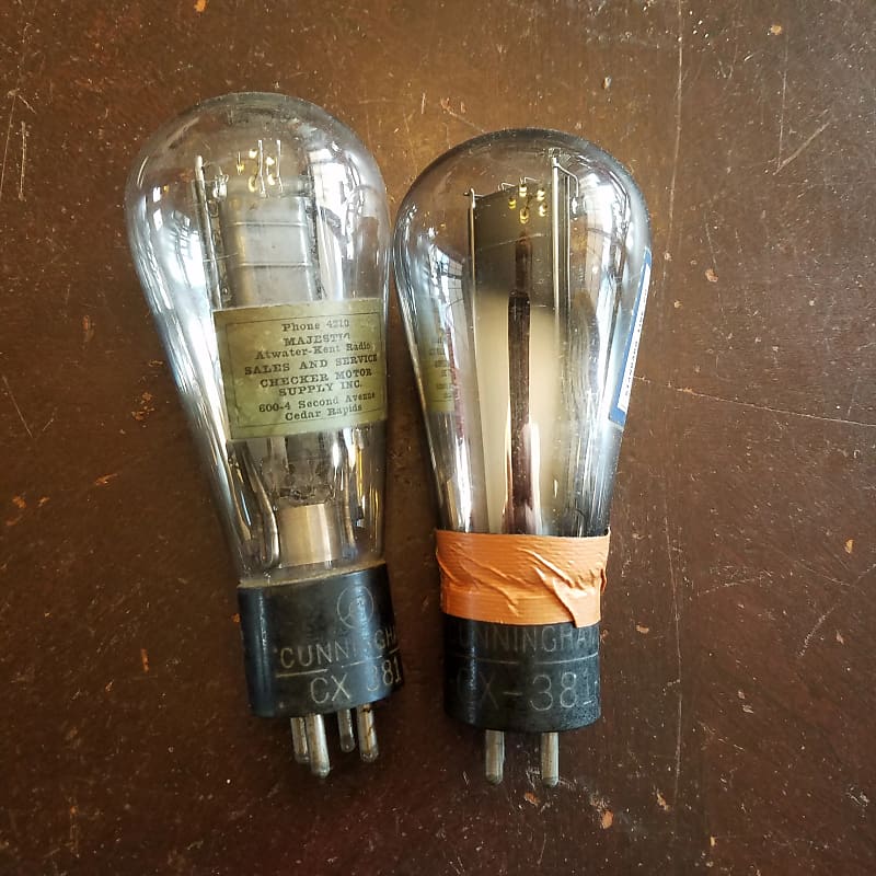 Pair Cunningham CX-381 Rare BAD rectifier tubes Globe 81 | Reverb