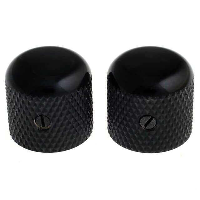 Gotoh Metal Dome Knobs x 2 ( fits USA solid shaft ) Black | Reverb