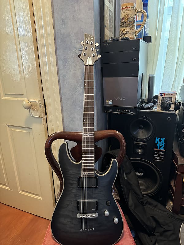 Schecter Cs1 platinum electric guitar - Trans black | Reverb