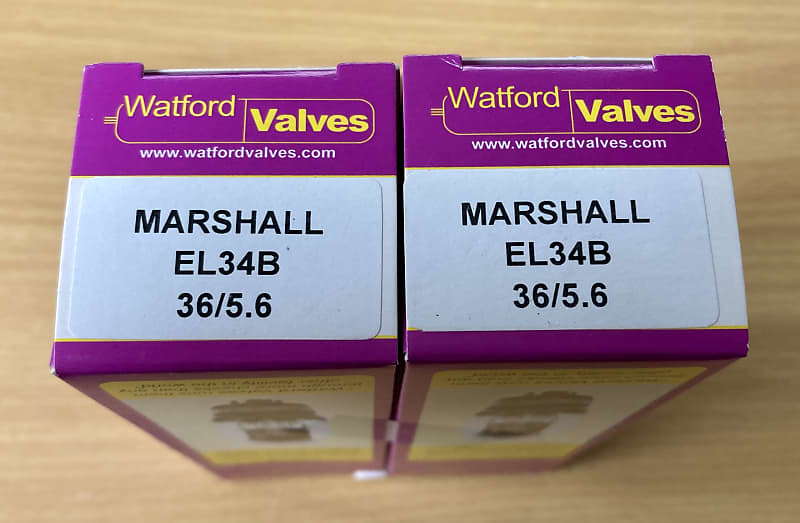 Marshall EL34 Valves/Tubes - Matched Pair - Watford Valves | Reverb