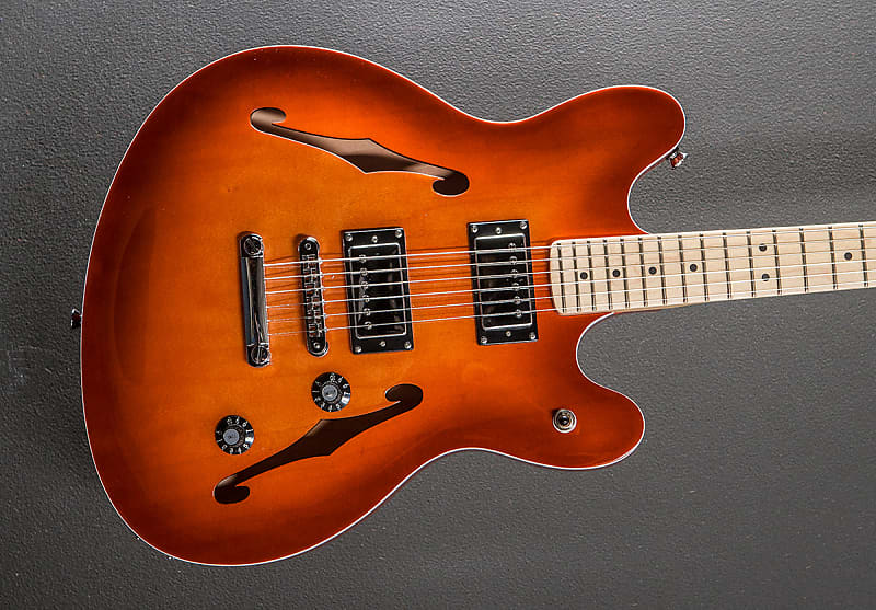 Squier Affinity Series Starcaster Deluxe - Sienna Sunburst | Reverb
