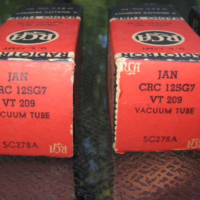 Matched Quad of JAN US Army VT209 / 12SG7 Tubes from 1940's | Reverb