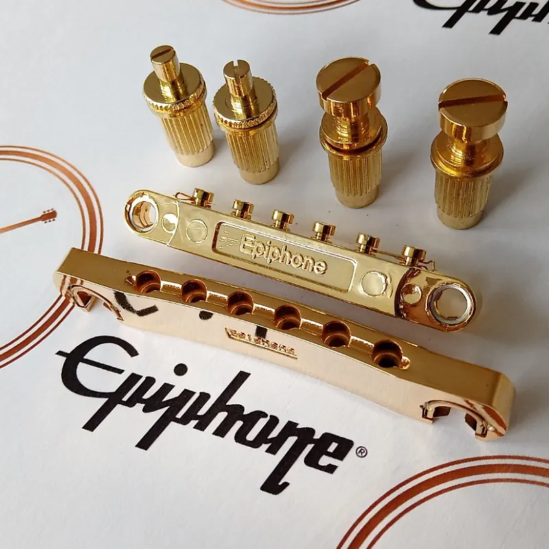 Epiphone Original Locktone Bridge And Tailpiece Gold with | Reverb