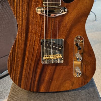 Custom Solid 1 piece Acacia Koa Body Telecaster Style guitar | Reverb