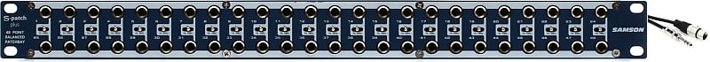 Samson S-Patch Plus 48-point Balanced Patchbay Bundle with | Reverb
