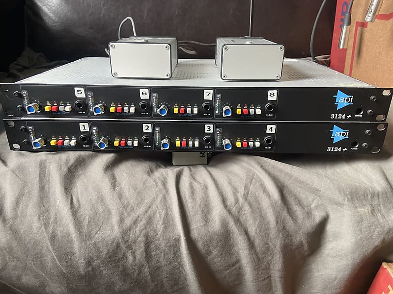 2 API 3124 M+ Microphone Preamplifiers Matching Pair Modded | Reverb