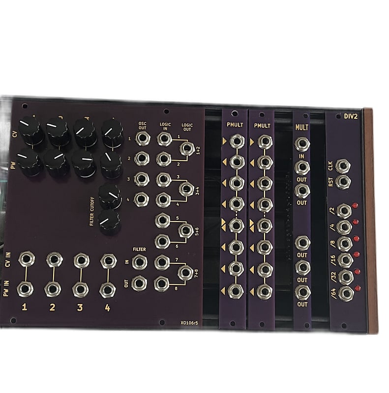 York Modular 5 purple modules: XO106r5, DIV2, Mult, PMultx2 | Reverb
