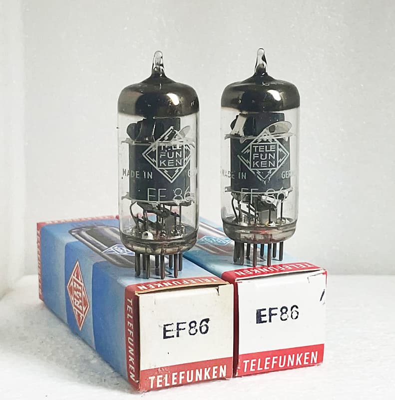 2 x NOS Telefunken tubes EF86 6267 matched pair 1957 | Reverb