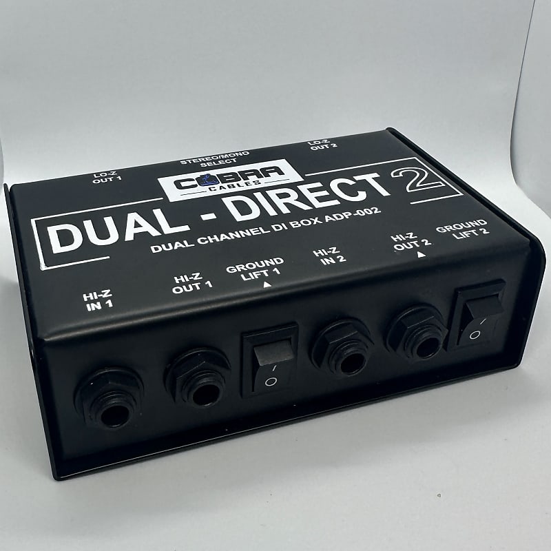 Cobra Cables Dual Direct 2 DI Box - Black | Reverb UK