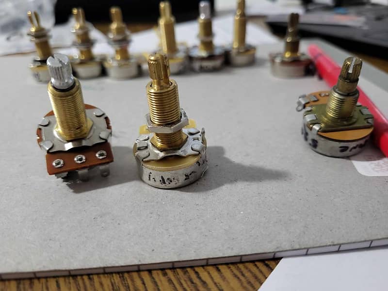 Long shaft potentiometer pot pots fits: Gibson Les Paul ES | Reverb