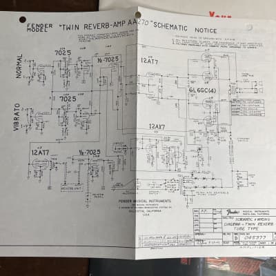 Fender Twin Reverb manual and schematic 60s | Reverb