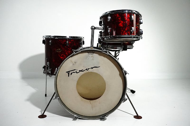 Trixon 4-Piece Luxus in Red Pearl 20,13,16,14 1960s | Reverb