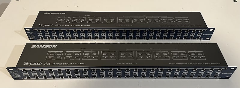 Two Samson S-Patch Plus 48-Point Balanced Patchbays | Reverb