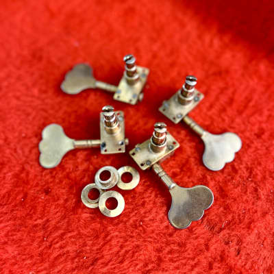 Grover Slimline 140-g wavy PAF bass tuners c 1970 - Gold pat | Reverb